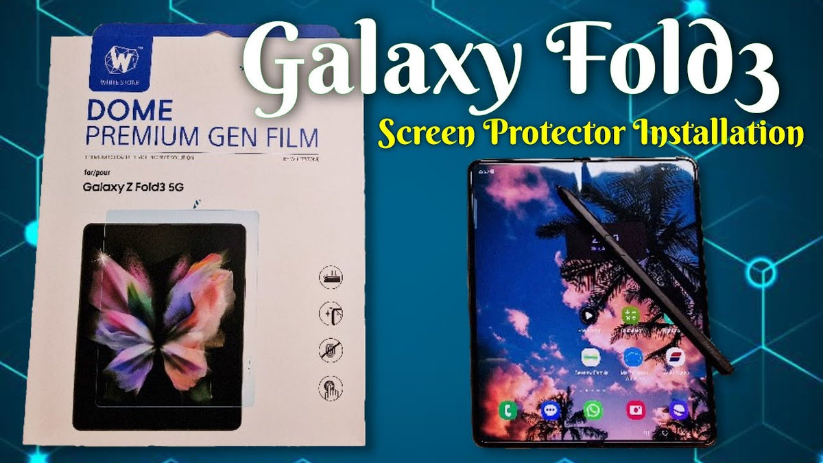 Galaxy Z Fold3 Whitestone Dome Screen Protector Installation & Review ...