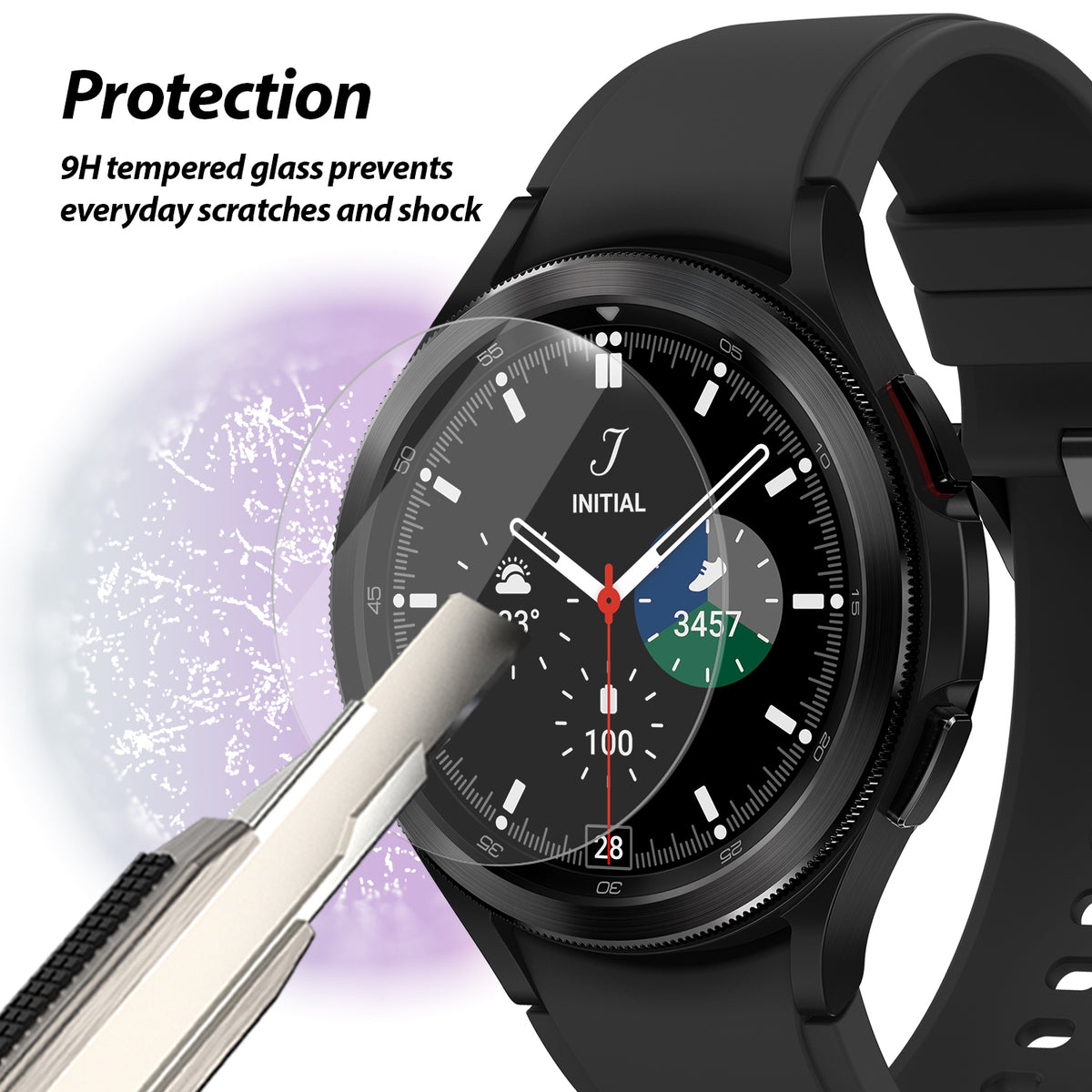 [EZ] Whitestone Galaxy Watch 4 Classic (42mm) Premium Tempered Glass S ...