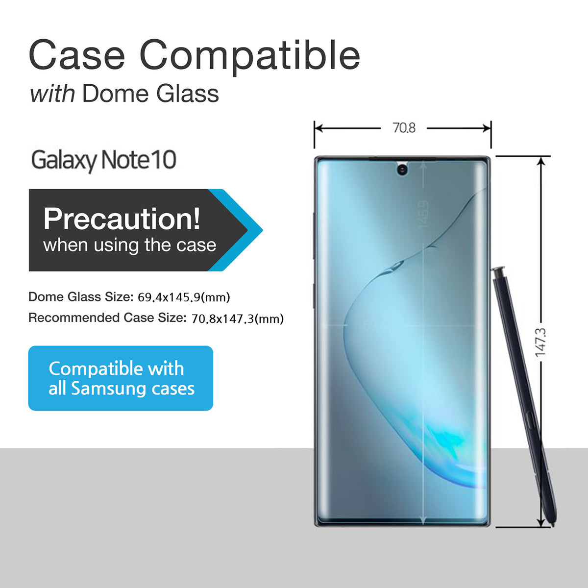 Samsung Galaxy Note 10 Tempered Glass Cell Phone Screen Protector ...